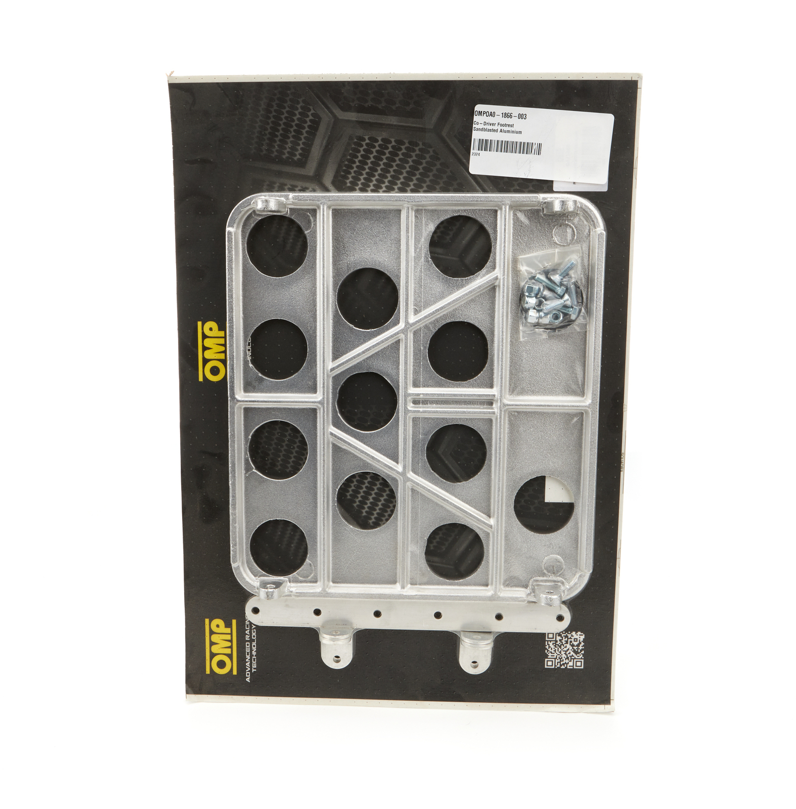 OMP Racing Co-Drivers Foot Rest (Sandblasted Aluminium)