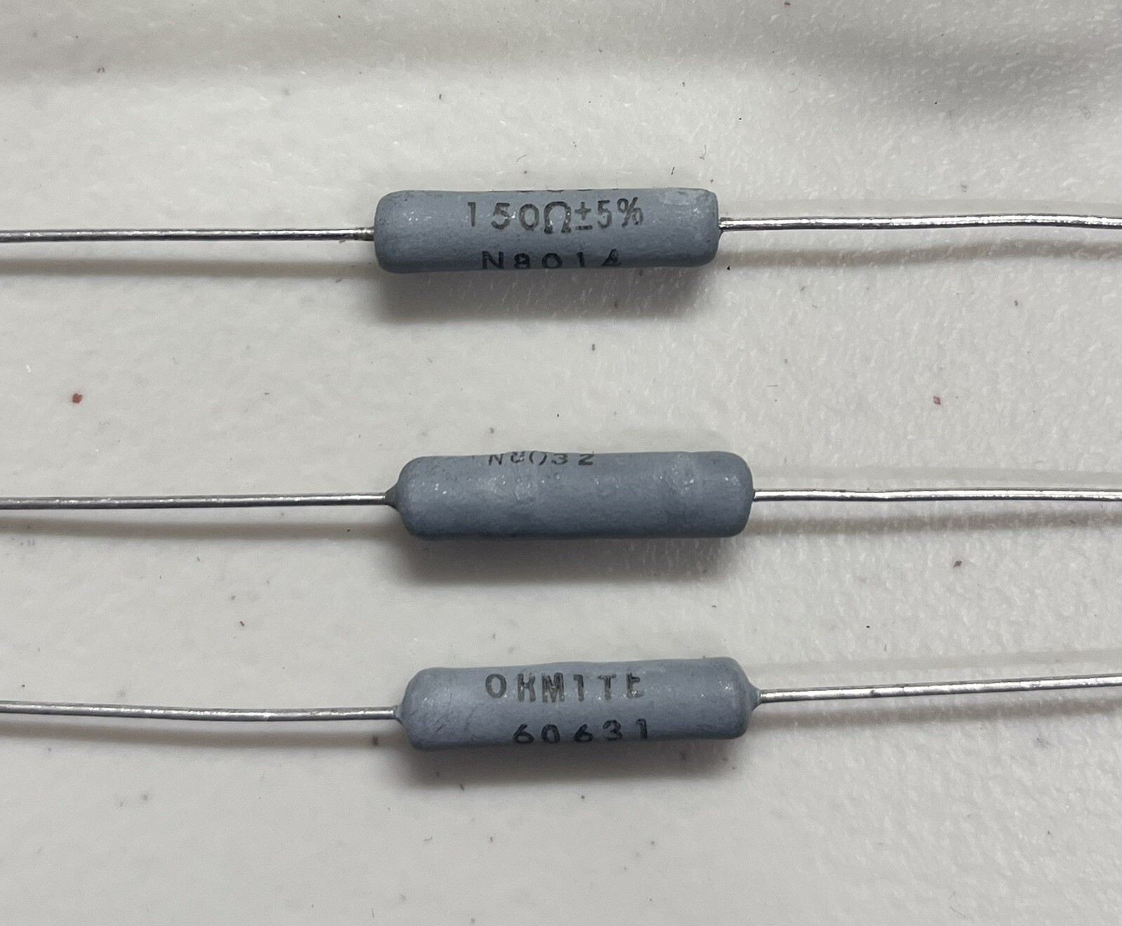 X5 Pcs Ohmite 60631. 150 Ohms ±5% 5W Through Hole Resistor Axial | eBay