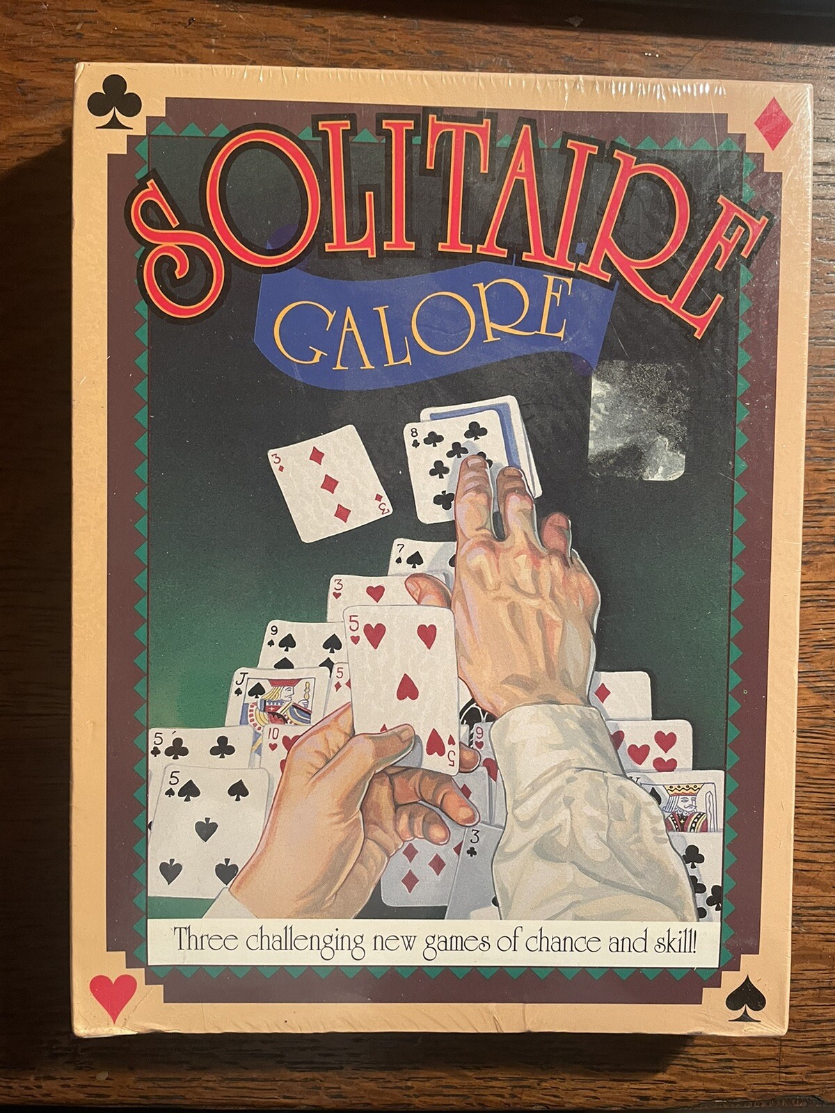 Vintage Solitaire Galore 1993 Big Box Game - PC / IBM 3.5 Floppy Disk ...