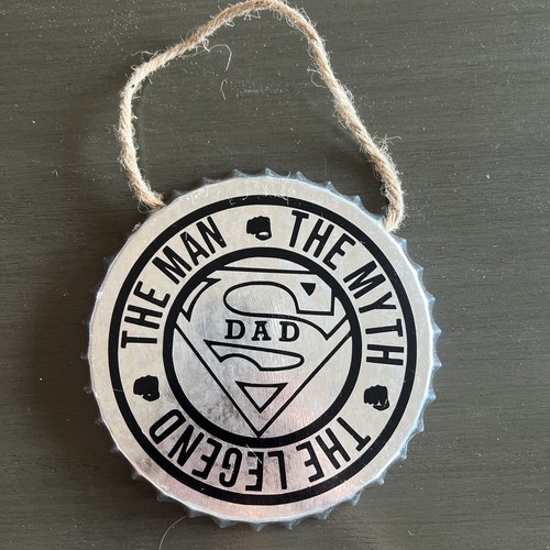 Handmade Superman Dad Metal Bottle cap Decor Hanging Sign | eBay
