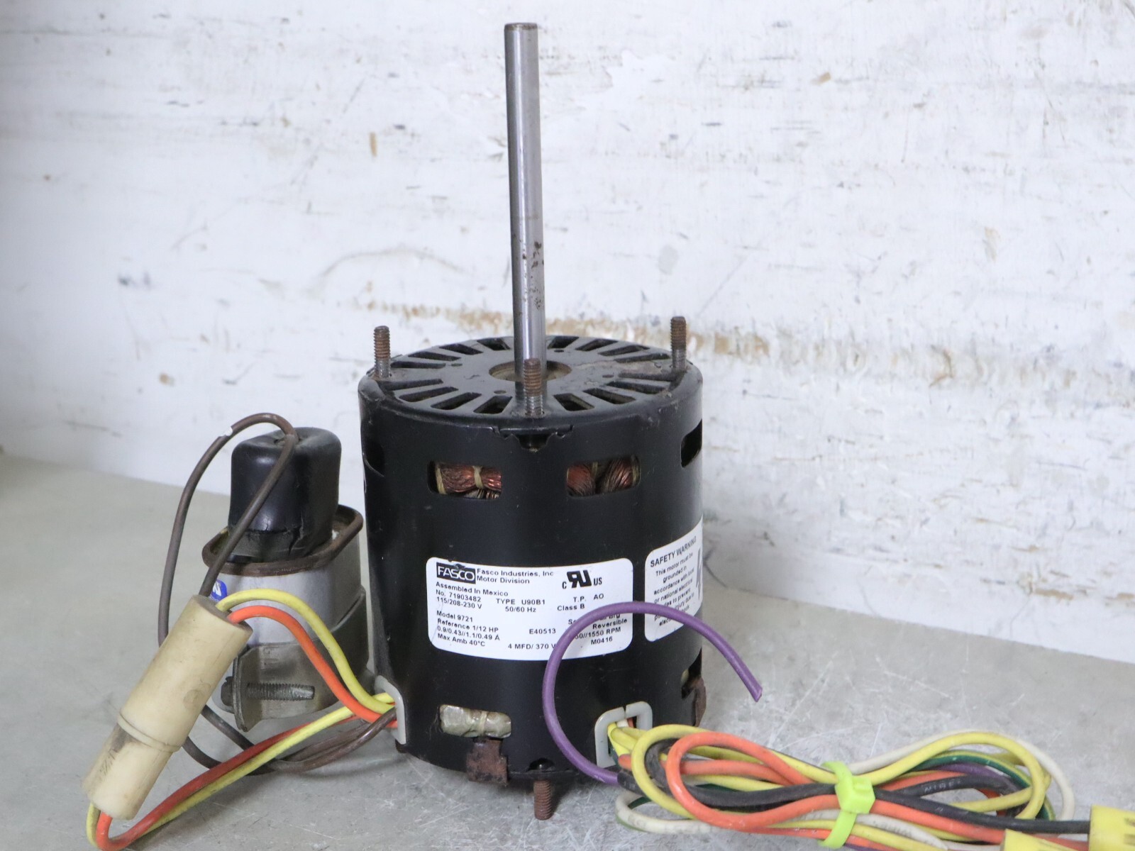 FASCO 9721 71903482 Refrigeration Fan Motor 1/12HP 1350/1550RPM 115/208 ...