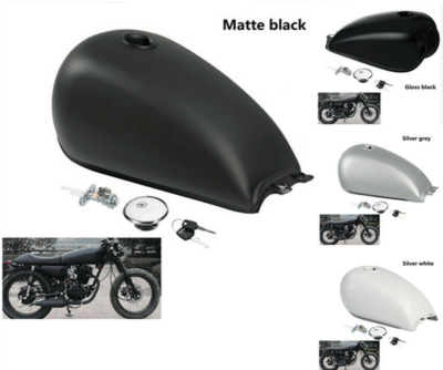 9L 2.4Gal Retro Fuel Gas Tank For Suzuki GN125 250 Cafe Racer Old ...