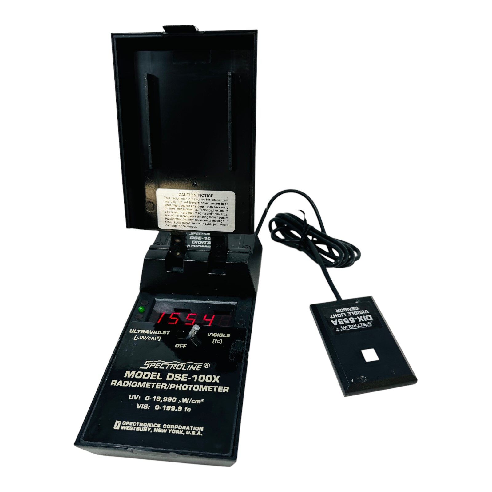 SPECTROLINE DSE-100X RADIOMETER/PHOTOMETER w/ DIX-555A SENSOR ...