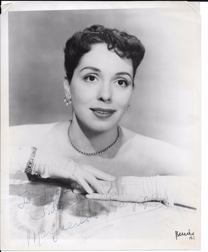 MARGUERITE PIAZZA VINTAGE AUTOGRAPHED PICTURE. OPERATIC LYRIC SOPRANO ...