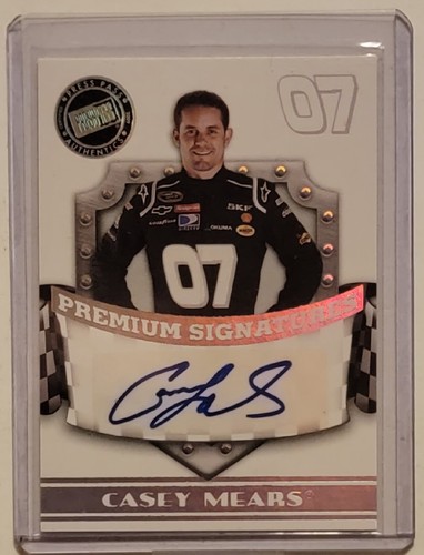 Casey Mears NASCAR 2009 Press Pass Premium Signatures Autograph Trading ...