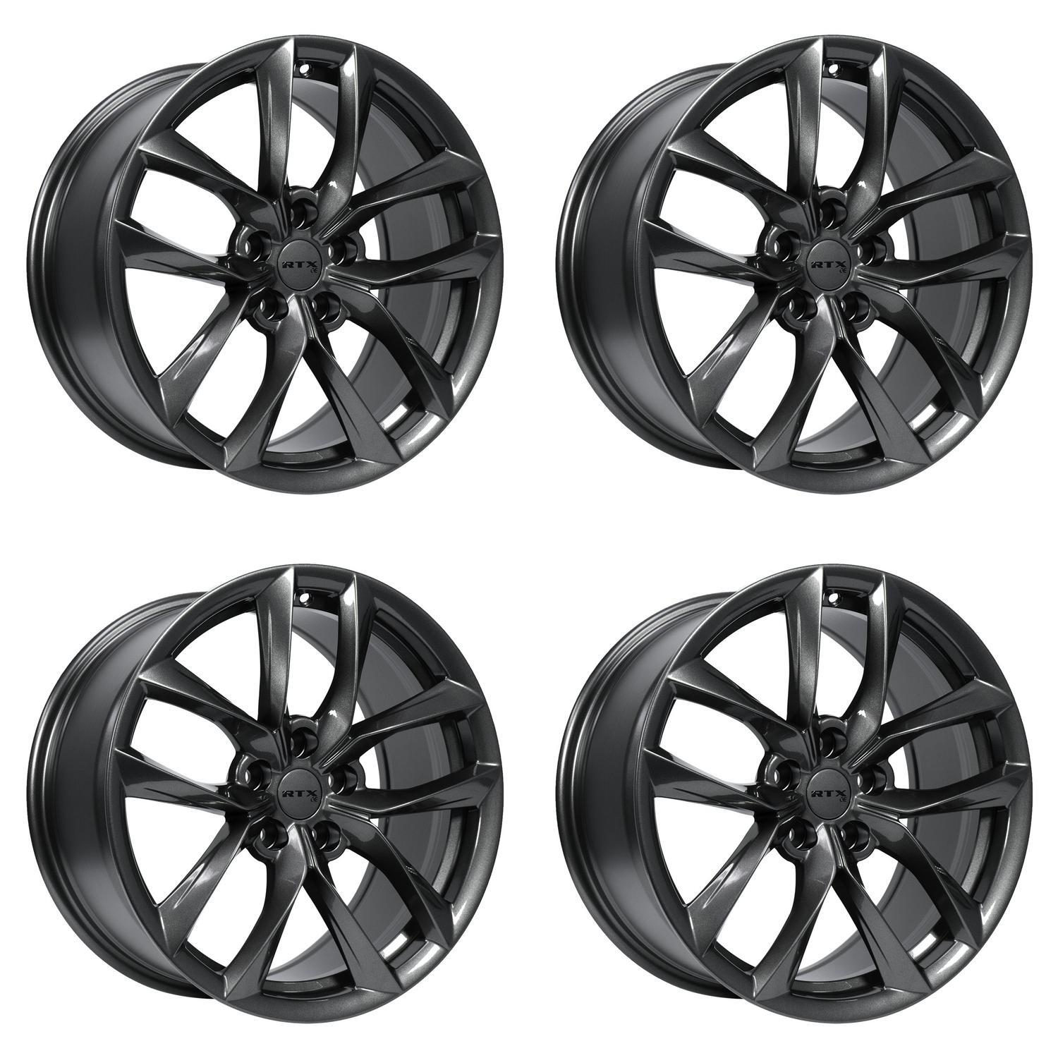 Set of 4 Gunmetal 18in Wheel Rims for 2025 Honda Civic, RTX 82895 5x114 ...