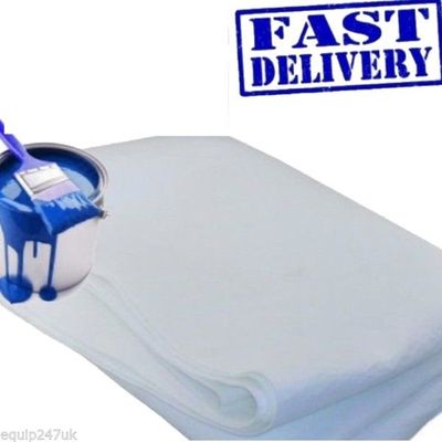 5 NEW Polythene Backed Laminated NON WOVEN Dust Sheet Spill Protect ...