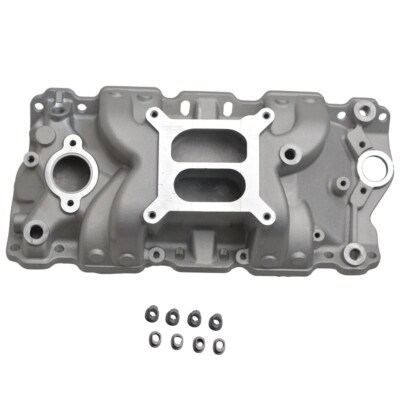 SBC Small Block Chevy 305 327 350 400 Air Gap intake manifold Dual ...