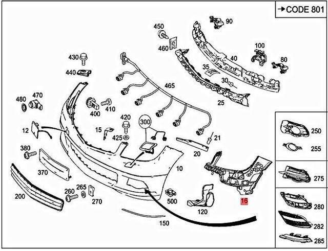 Mercedes-Benz 2048854165 Genuine OEM Support Panel for sale online | eBay