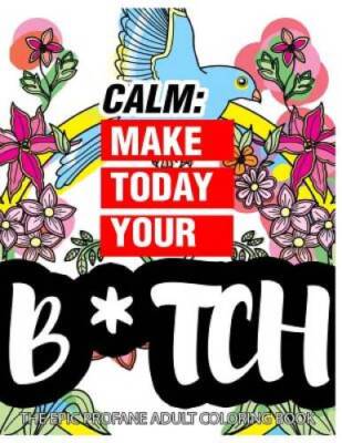Calm: Make Today Your Bitch the Epic Profane Adult Coloring Book: Swear ...