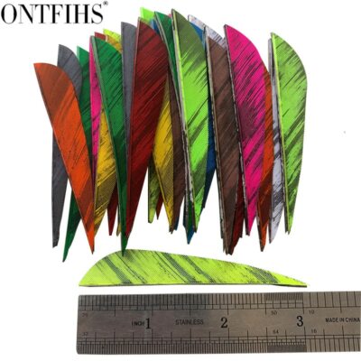 36 Pcs 3 Inch Archery Feather Arrows Ink Painting Feathers Shield ...