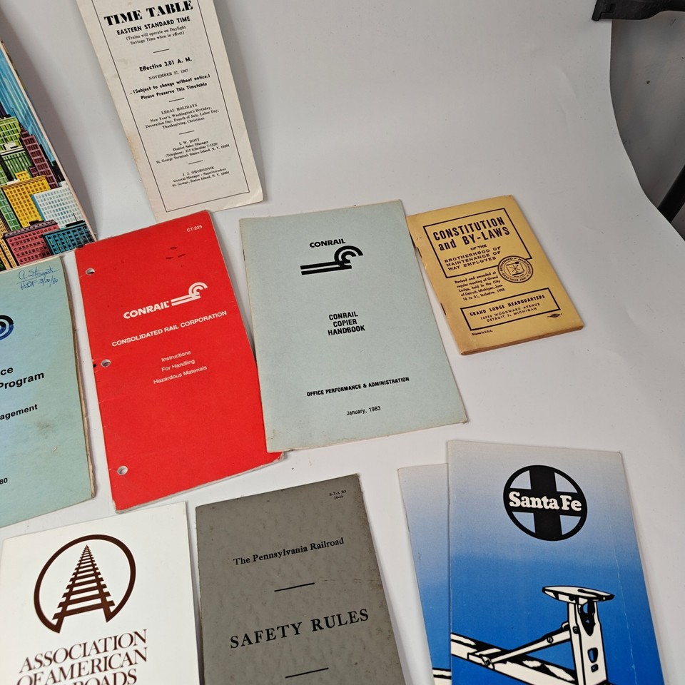 Lot 13 Railroad Books Handbooks Manuals Safety Rules Regulations Paper ...
