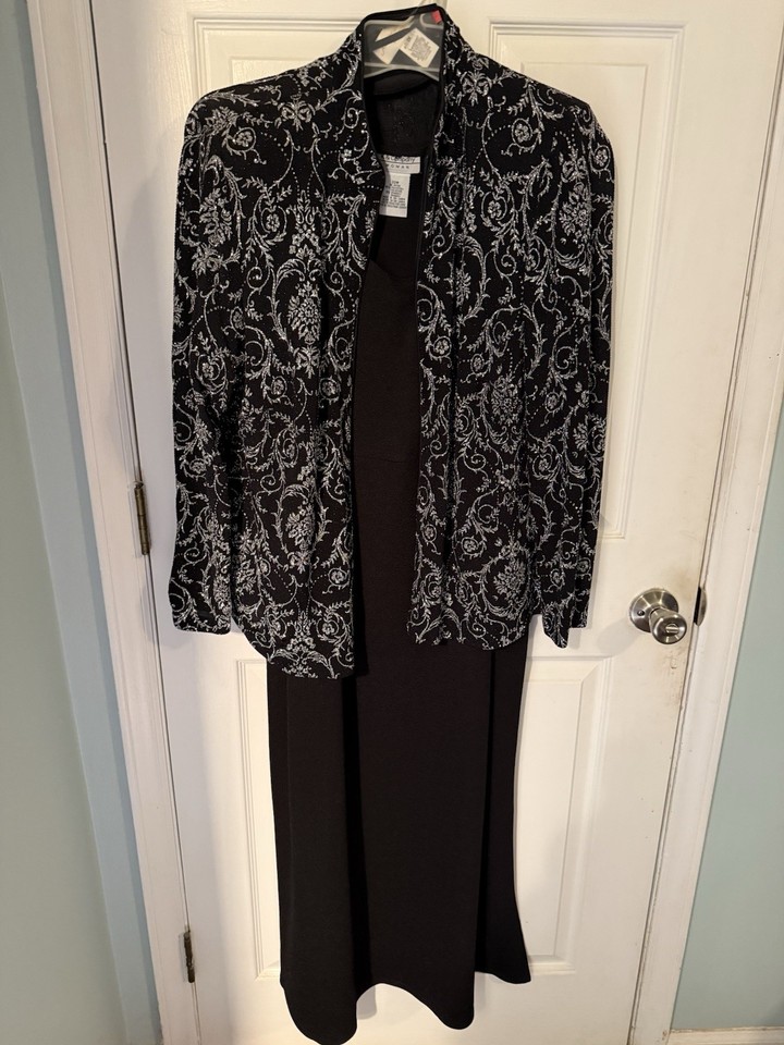 Women’s Dressy Black & Silver Sequined Dress/Jacket Size 22 | eBay