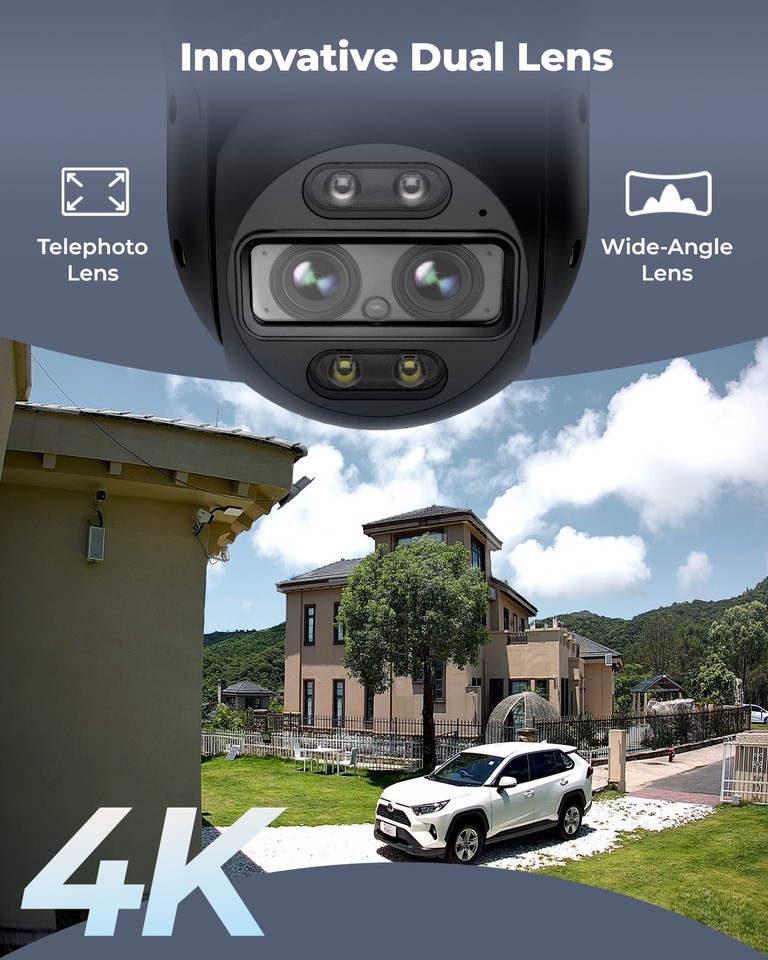 Reolink TrackMix WiFi Security Camera 4K8MP PTZ Auto Tracking Color ...