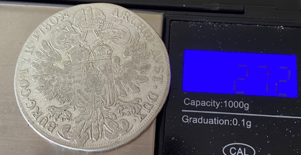 1780 I.C.F.A. Austria Hungary Vienna 1 Thaler Silver Coin M.Theresia ...