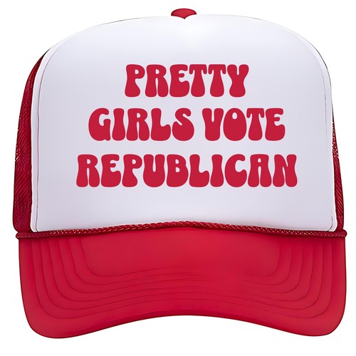 Pretty Girls Vote Republican Cap Hat Foam Trucker Mesh Snapback ...