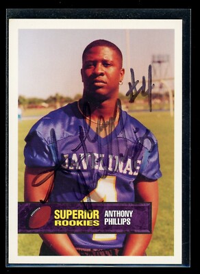 ANTHONY PHILLIPS Signed Card auto FALCONS autograph | eBay