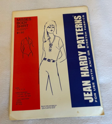 1970’s Jean Hardy Misses Snap Crotch Body Shirt Sewing Pattern Sizes 8 ...
