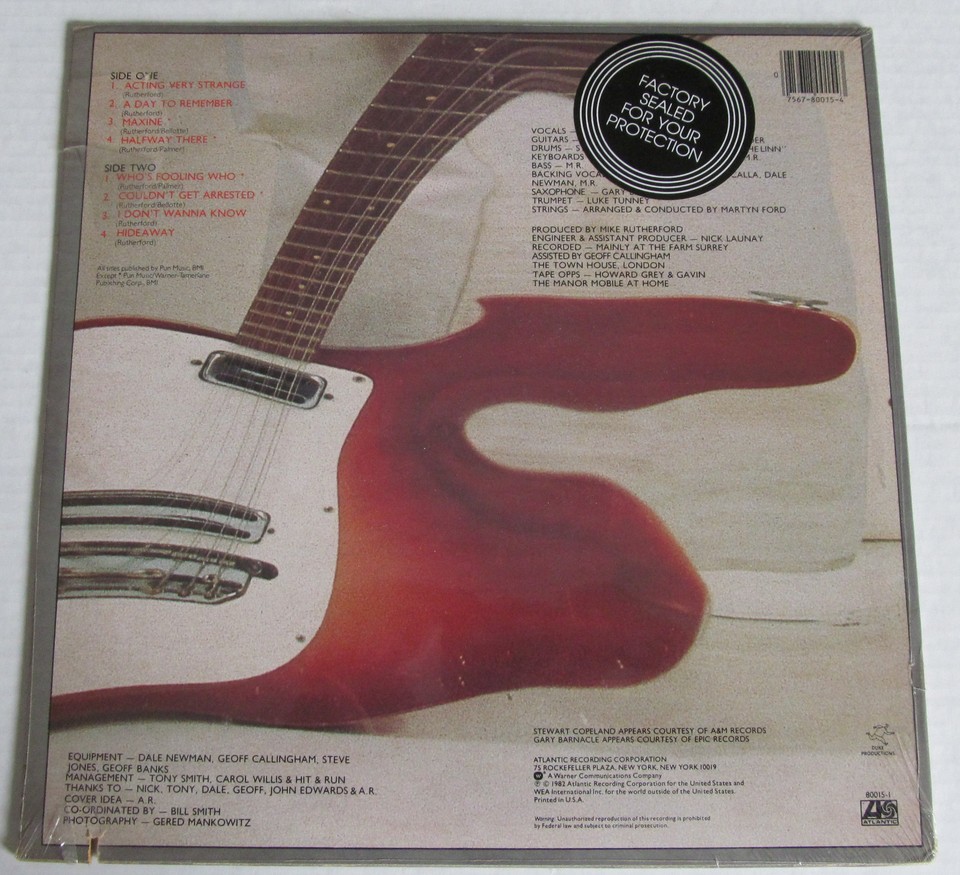 MIKE RUTHERFORD ex Genesis guitarist . acting very strange Lp - SEALED ...