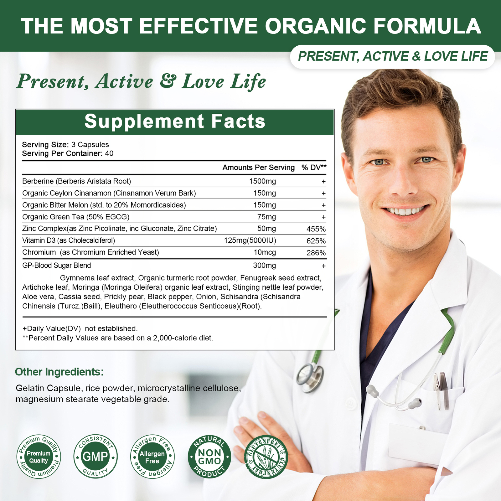 Berberine Supplement 1500mg per Serving - High Absorption Heart Health ...