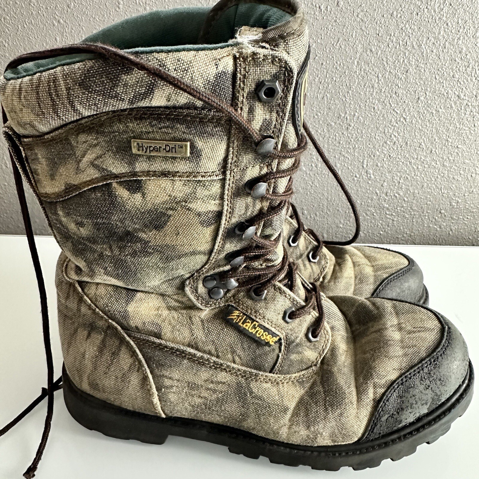 LACROSSE THINSULATE 500GRAM CAMO HYPER-DRI HUNTING WORK MEN'S 10M BOOTS ...