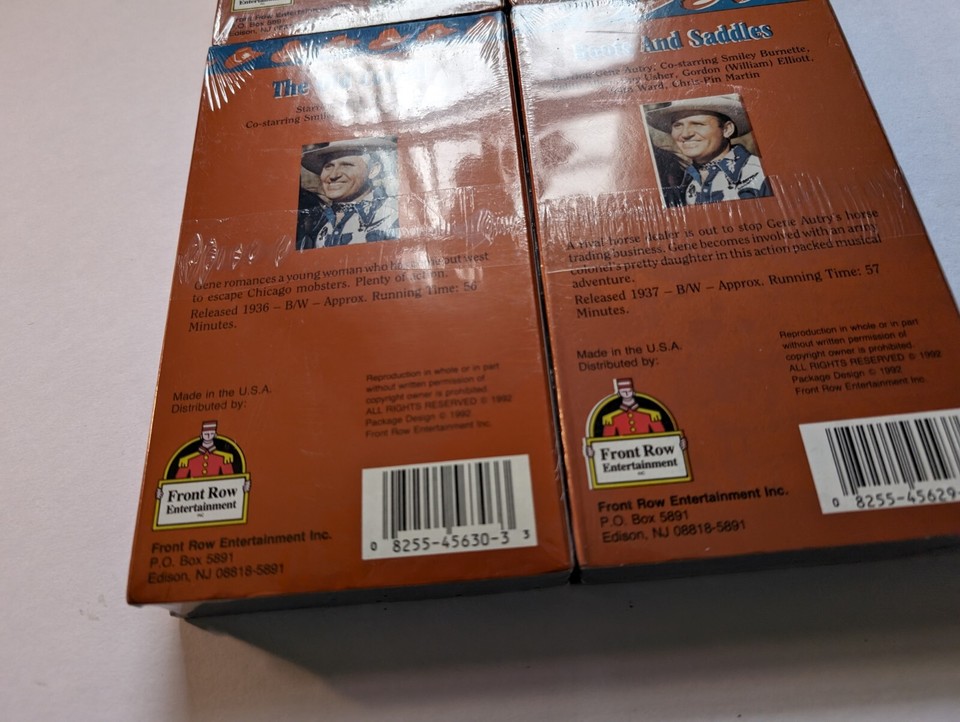 LOT OF 4 Vtg 90s SEALED VHS Gene Autry 1930s Singing Cowboy NM-Mint ...
