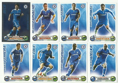 CHELSEA FOOTBALL CARDS MATCH ATTAX & SHOOT OUT x 16, includes FOIL ...