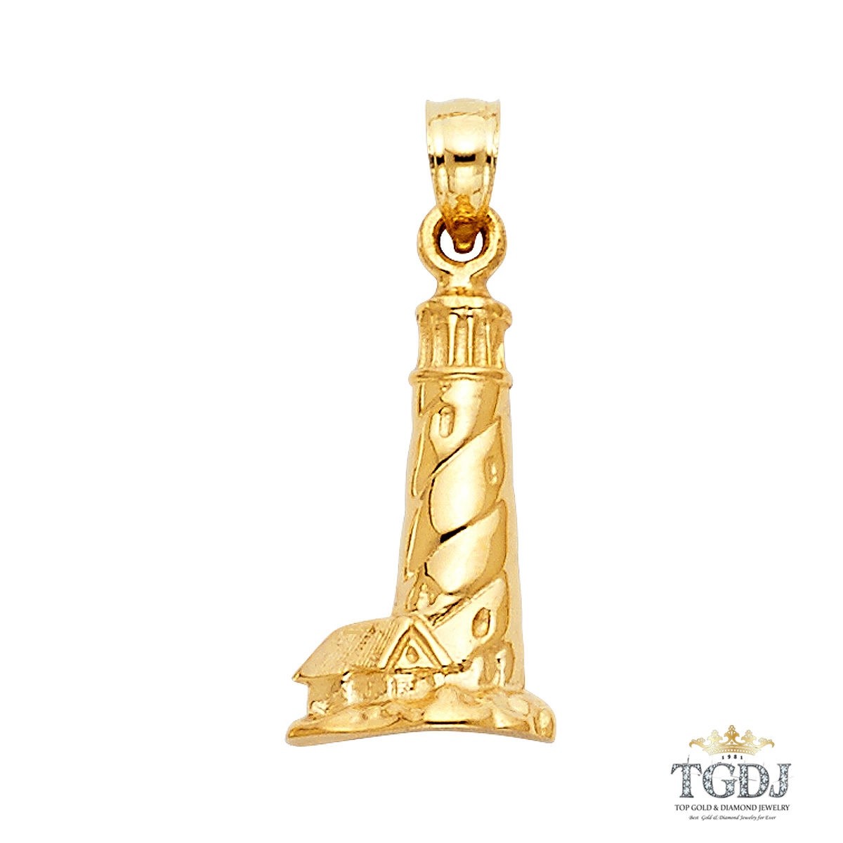 Lighthouse Pendant 14K Yellow Gold, Lighthouse Pendant | eBay
