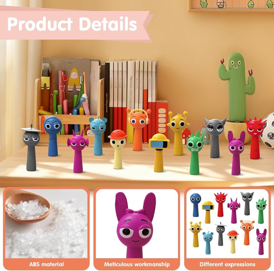 71Nmly 12pcs Sprunki Cartoon Figures,Sprunki Action Figures,Sprunki ...