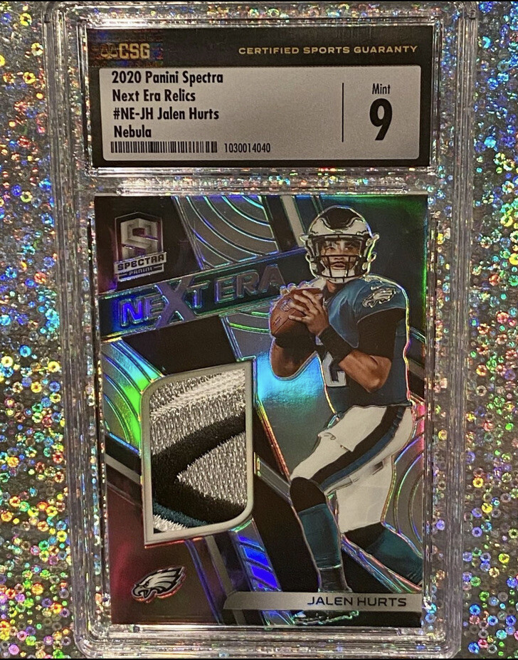 2020 Jalen Hurts Panini Spectra Next Era Nebula 2/2 RC Jersey Match CSG ...
