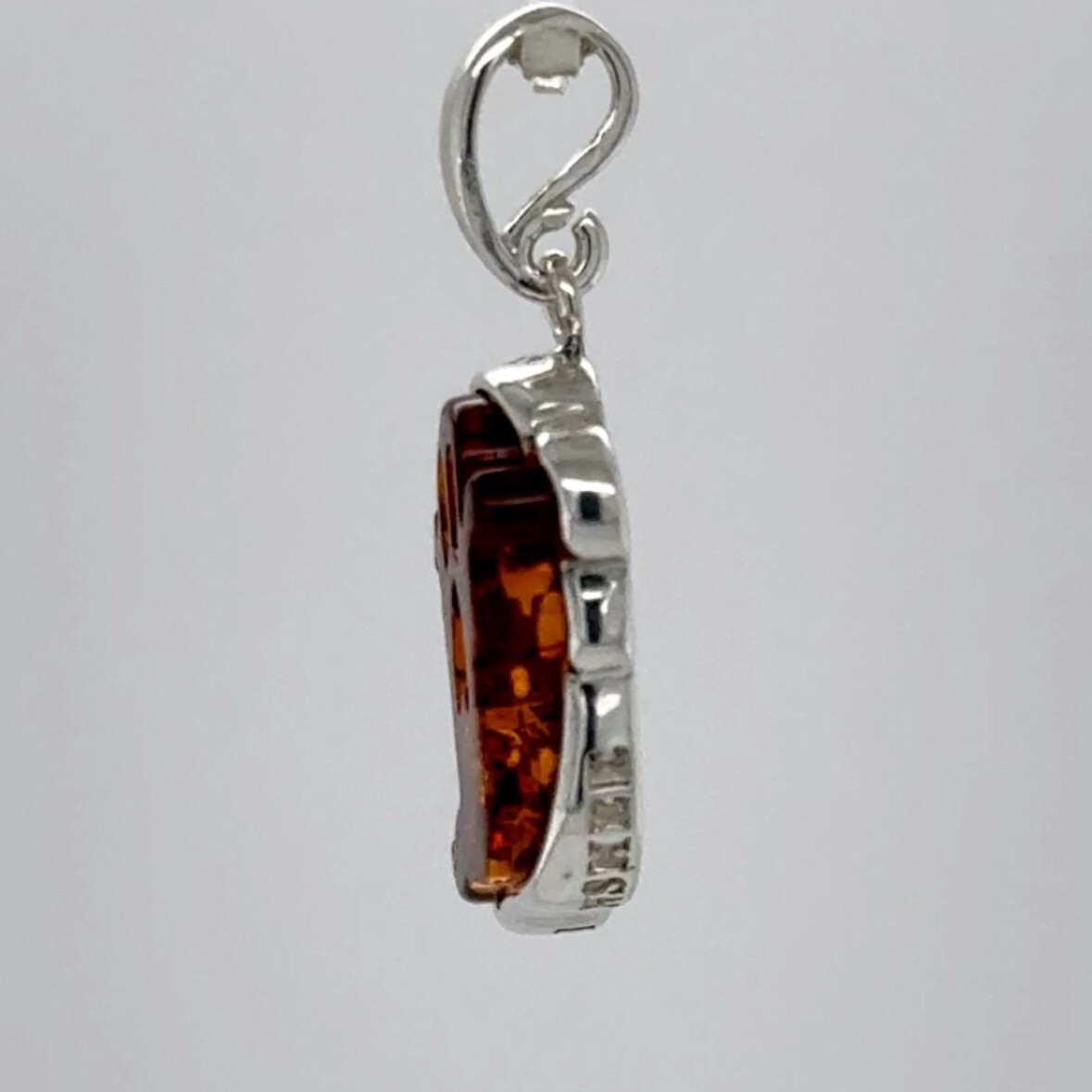 Cognac / Brown BALTIC AMBER Banshee Halloween Pendant 925 STERLING ...