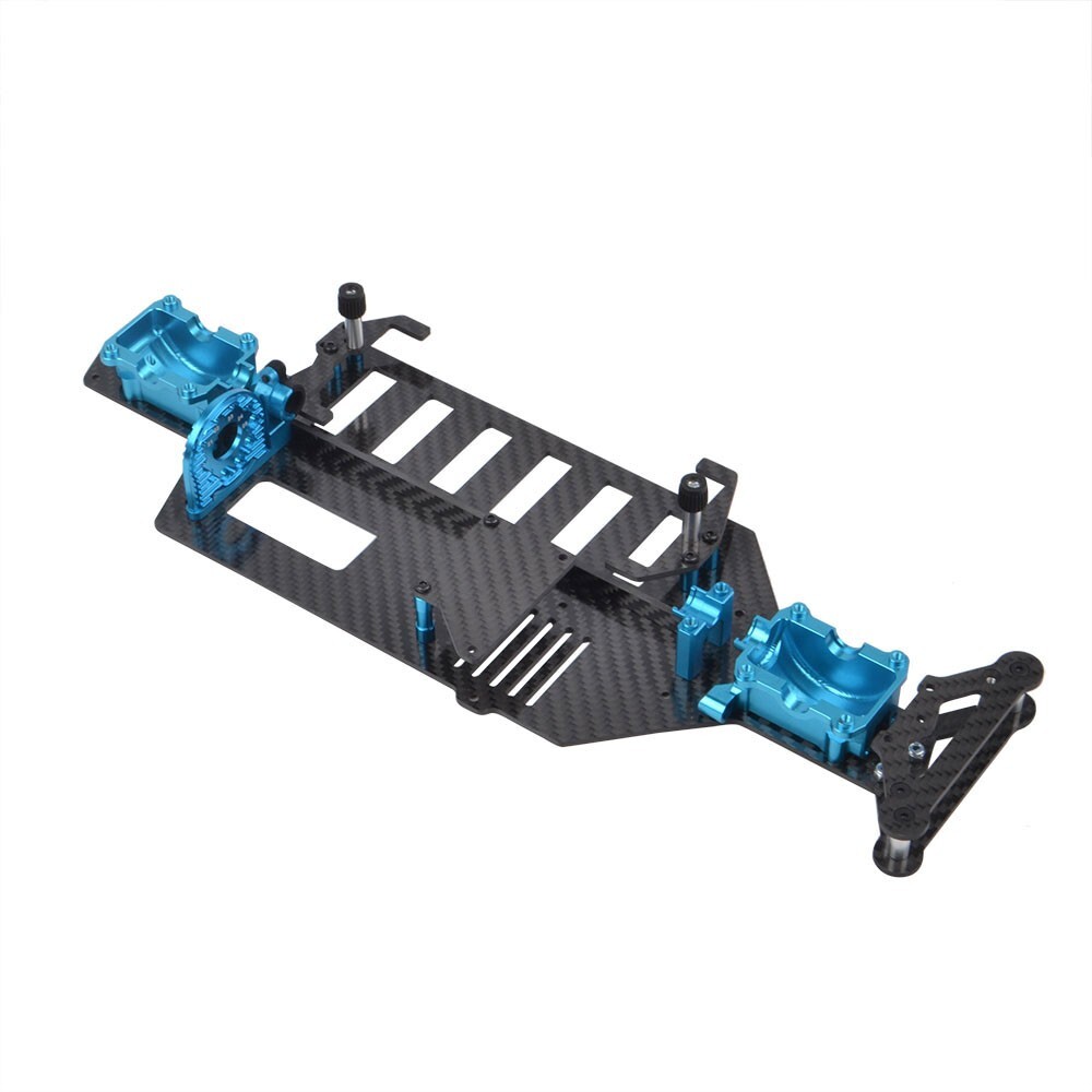 Carbon Lower Deck W/Aluminum Diff Case for Tamiya TT02 TT02D Chassis ...