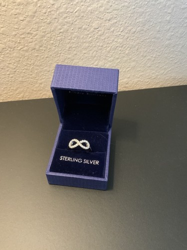Sterling Silver Infinity Ring 925 CZ Stones size 7 | eBay