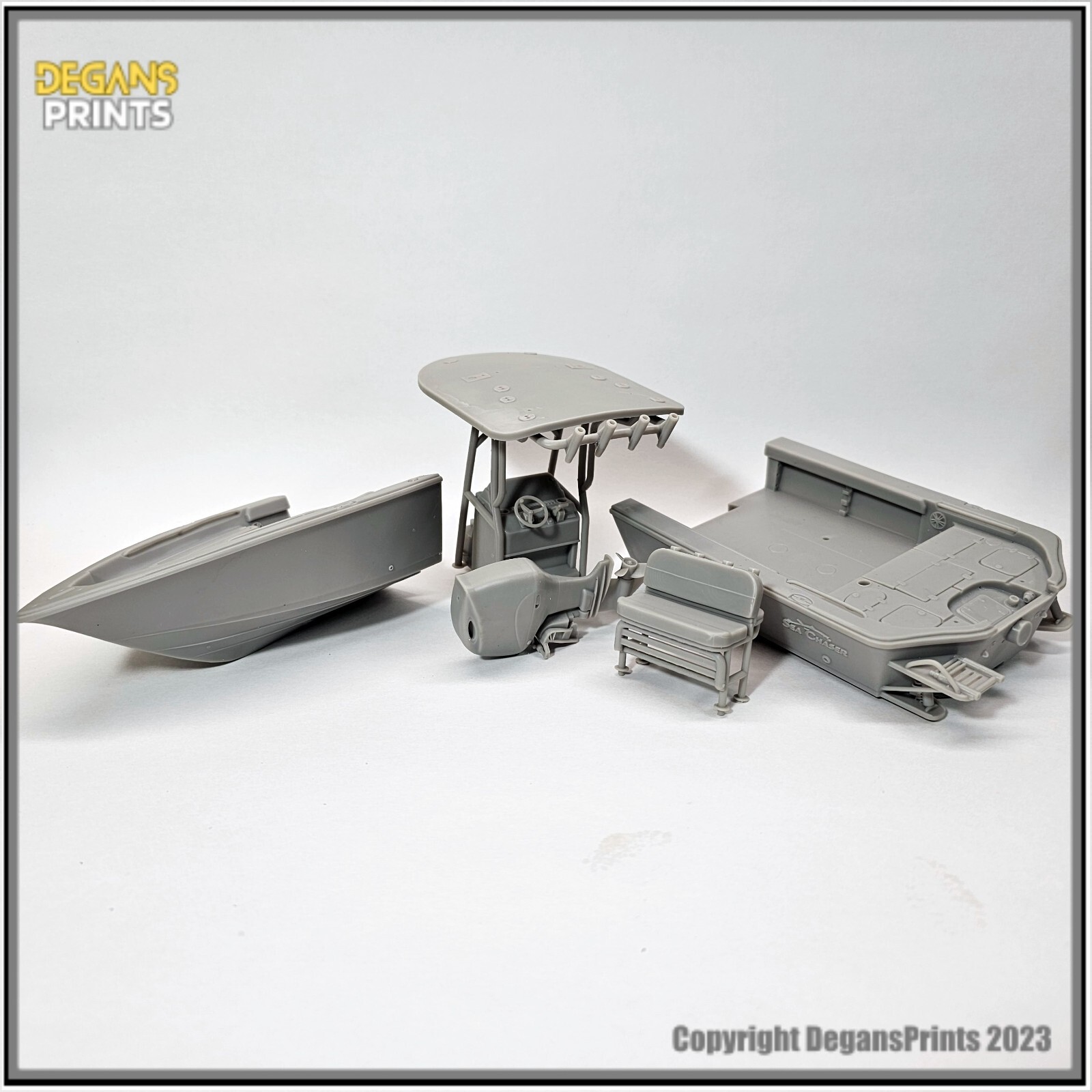 SeaChaser 23LX Center Console Boat Model kit 1-24 scale display fishing ...