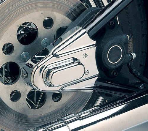 Chrome Rear Swingarm Axle Covers For Harley Softail 86-07 FXST FLSTN ...