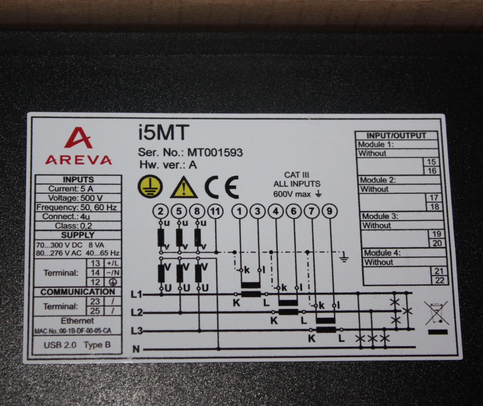 Alsthom AREVA iSTAT i5MT I5MTX2H4NCNNNNPX Multifunction Communicating ...