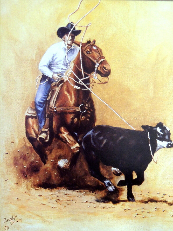 WESTERN COWBOY PICTURE CALF ROPEING RODEO COWBOY FRAMED PRINT 8X10 | eBay