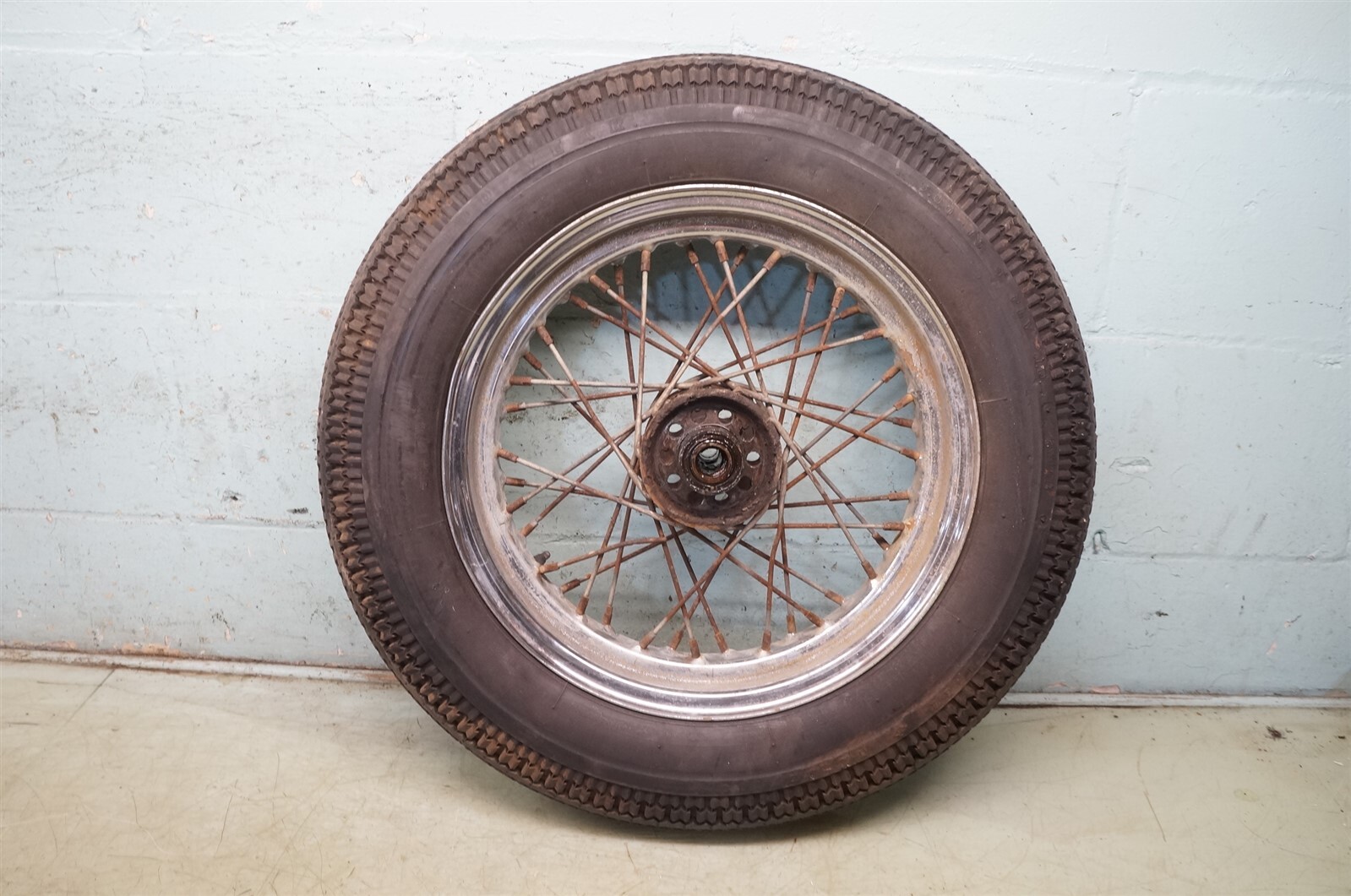 1958 Harley Panhead Knucklehead Fl Flh Duo Glide OEM *2405 Front Wheel ...