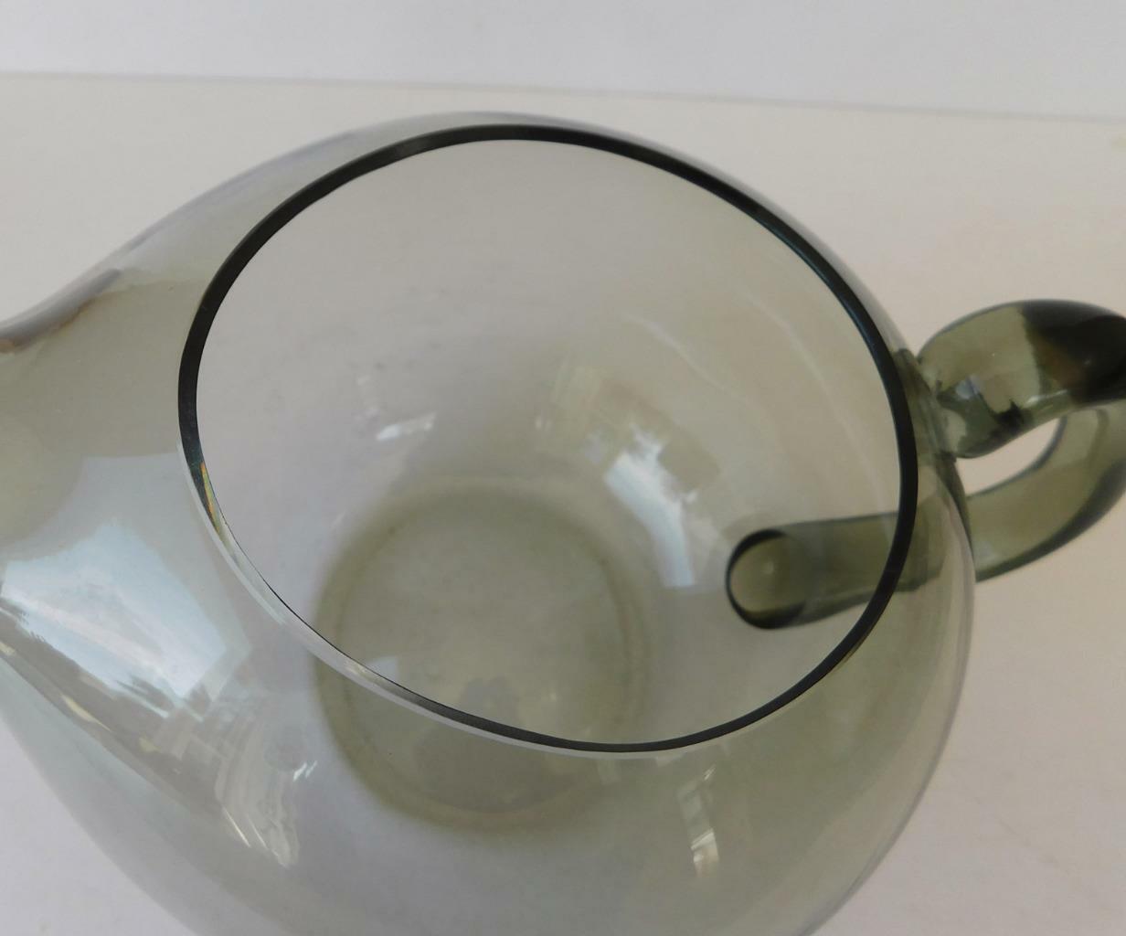 Vintage Orrefors Mingus Cocktail Pitcher Rare Smoke Glass Color Vicke ...
