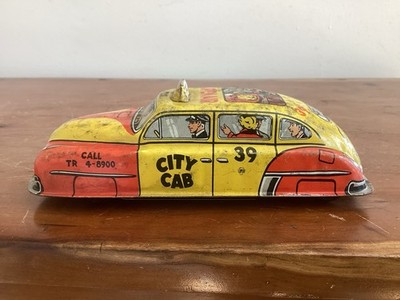 Vintage Lupor tin lithograph wind-up City Cab taxi toy JAPAN 1950s | eBay