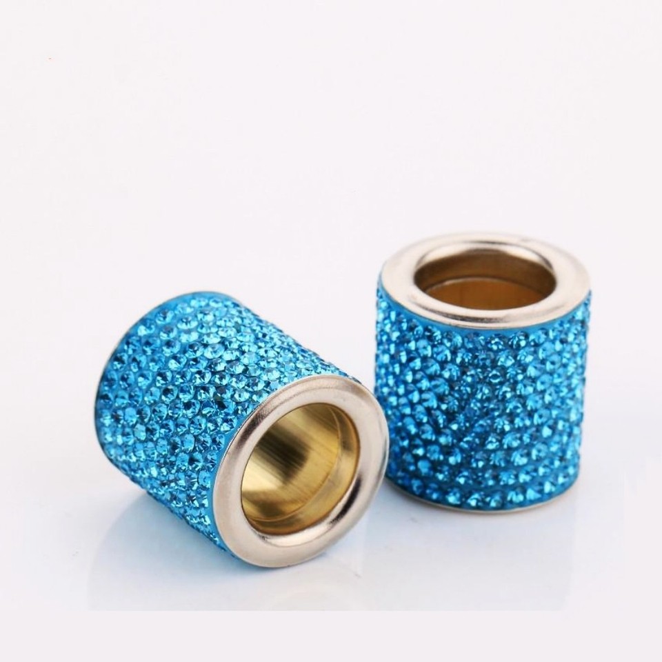 2Pcs JDM DAD Diamond Crystals Head Rest Ring Luxury Car Seat Pillow ...