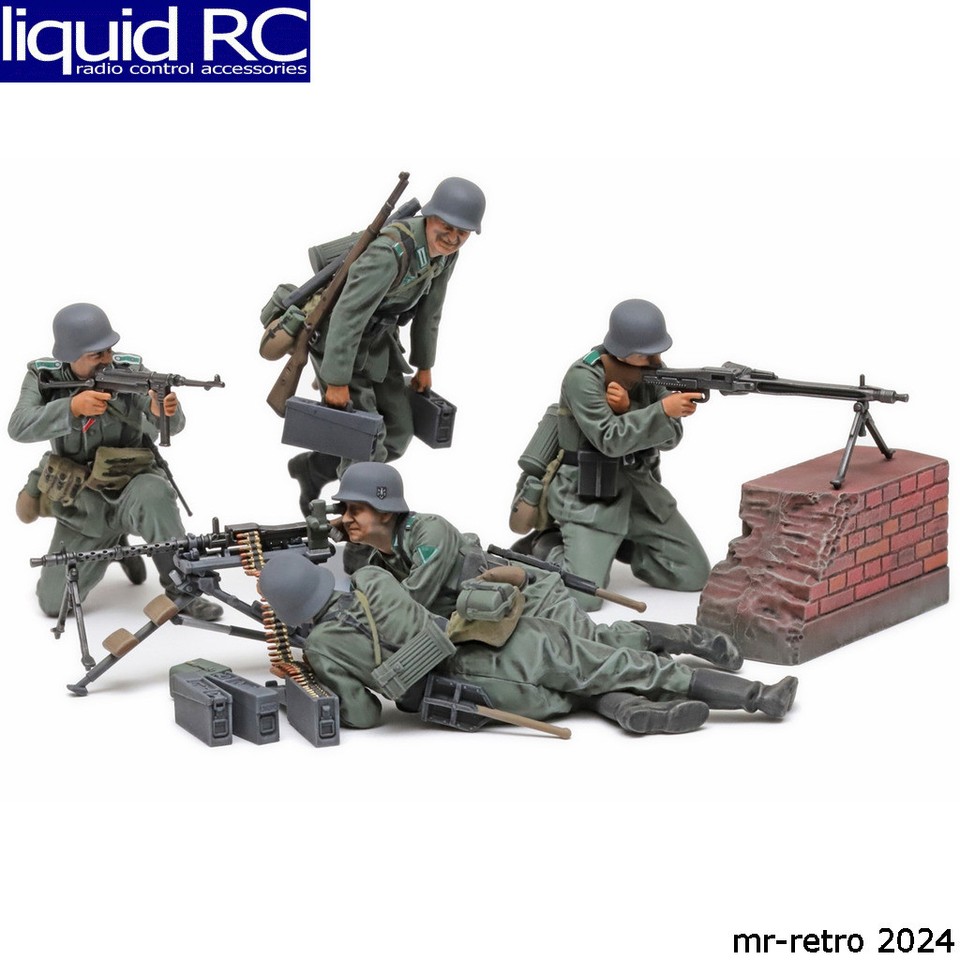Tamiya USA TAM35386 1/35 German Machine Gun Team Set Mid-WWII Plastic ...