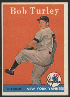 1958 Topps Baseball Card #255 - Bob Turley | eBay