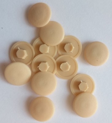 MAPLE Beige Confirmat Screw Hex Head Caps Hole Cover 12mm Push Fit ...