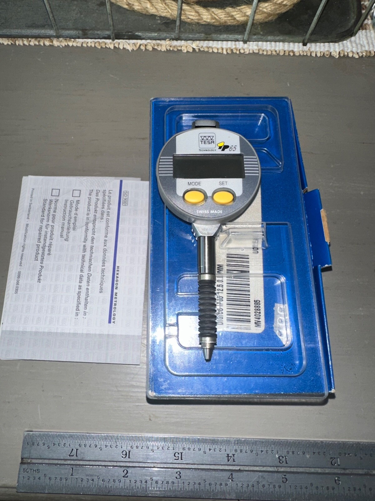 TESA MINI COMPARATOR ELECTRONIC INDICATOR 905.4125.26 CS44 MPC12.5 12.5 ...