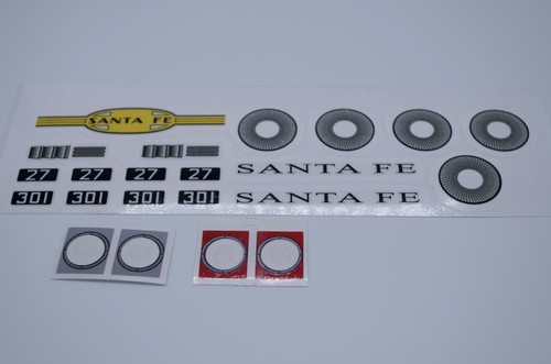 Custom Replacement Stickers for 10020 Santa Fe Super Chief & Portholes ...