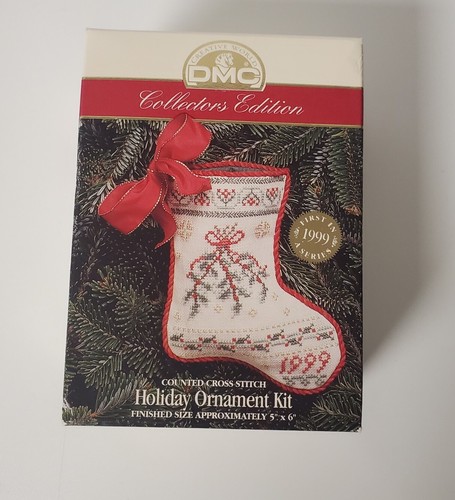 DMC Collectors Edition Holiday Christmas Stocking Ornament Cross Stitch ...