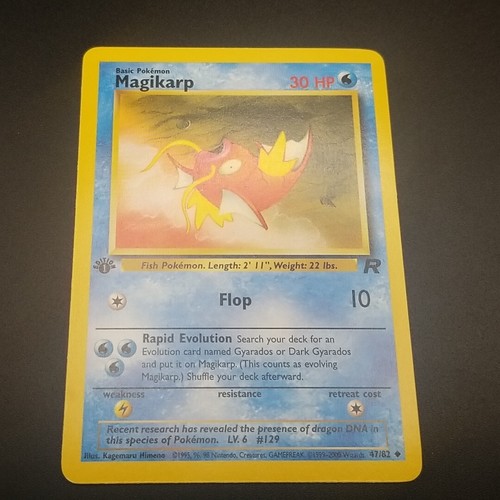 MAGIKARP 47/82 - 1ST EDITION - Team Rocket - VINTAGE WOTC Pokemon Card ...