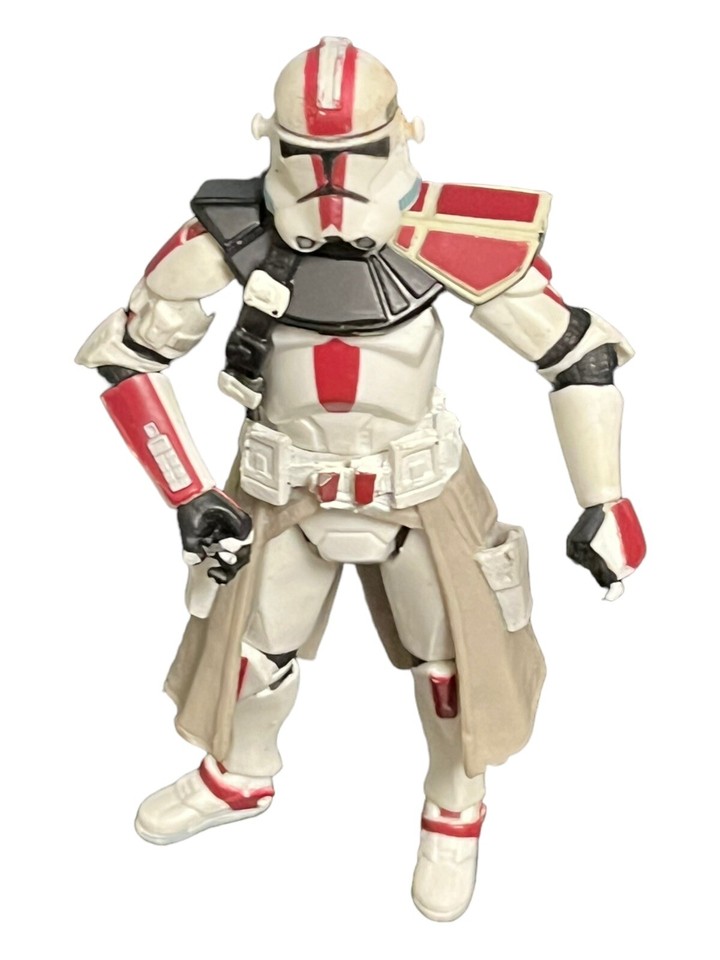 Star Wars Red Clone Commander Arc Trooper 2004 Revenge of The Sith 3.75 ...
