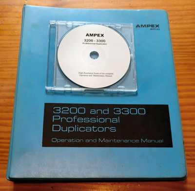 AMPEX 3200-3300 Tape Duplicators - Operation & Maintenance Manual on CD ...